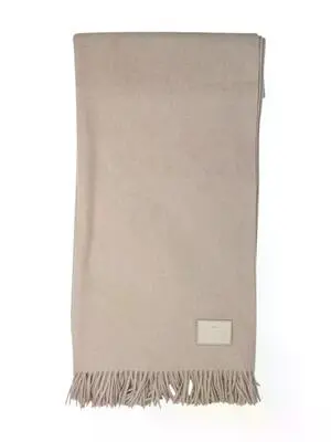 Agnona Fringed Wool Scarf - Neutrals