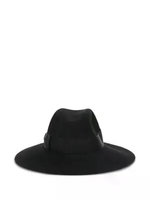 Borsalino Felt Fedora With Wide Brim - Black