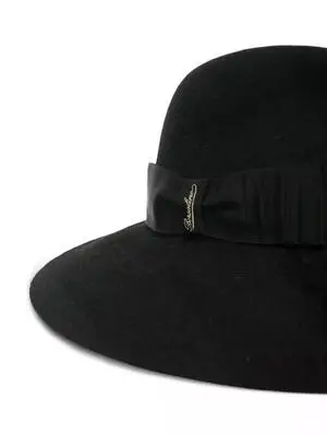 Borsalino Felt Fedora With Wide Brim - Black