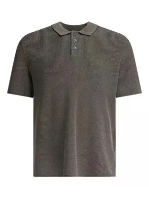 ALEX MILL Ribbed Cotton-linen Blend Polo Shirt - Grey