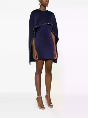 Roland Mouret Embellished Cape Dress