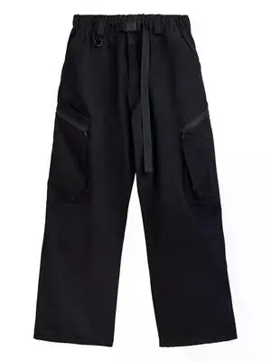 Y3 Black Wash Pants For Women