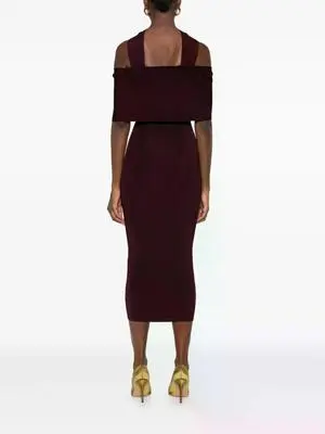 Roland Mouret Halter-neck Ruffled Midi Dress