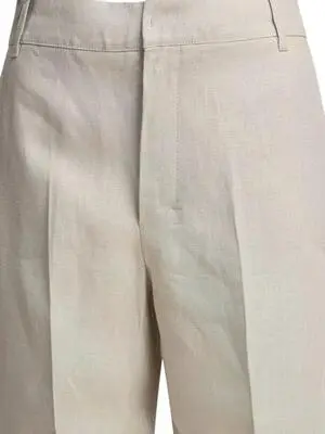 Max Mara Pressed-crease Linen Trousers
