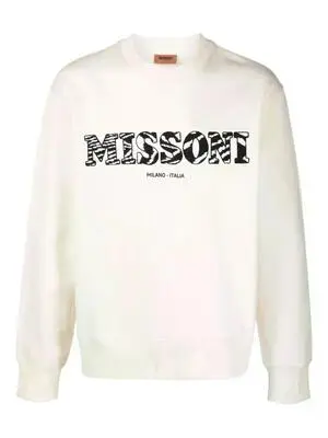 Missoni Logo Cotton Sweatshirt - Neutrals