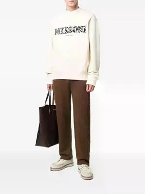 Missoni Logo Cotton Sweatshirt - Neutrals