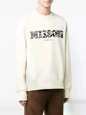 Missoni Logo Cotton Sweatshirt - Neutrals