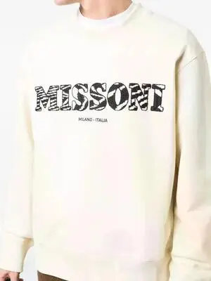 Missoni Logo Cotton Sweatshirt - Neutrals