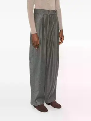 Soeur Pleated Belted Trousers - Grey