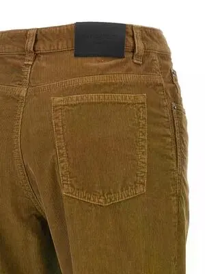 Saint Laurent Pleat-detail Corduroy Trousers - Brown