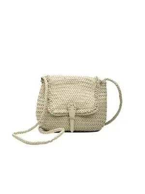 Dragon Diffusion Woven Shoulder Bag - Pearl