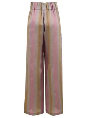Aspesi Striped Wide Leg Trousers