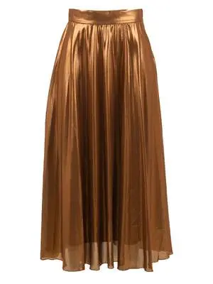ATTIC AND BARN Metallic Pleated Skirt