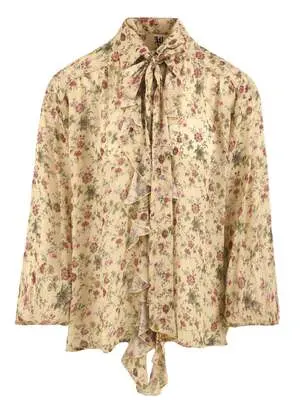 ANIYE BY Floral Shirt With Tie Detail