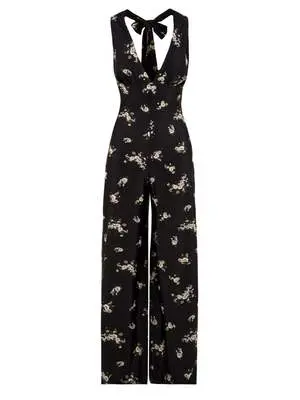 ANIYE BY Floral Print Sleeveless Jumpsuit