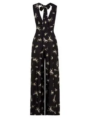 ANIYE BY Floral Print Sleeveless Jumpsuit