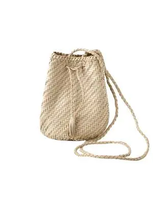 Dragon Diffusion Woven Drawstring Bag - Pearl