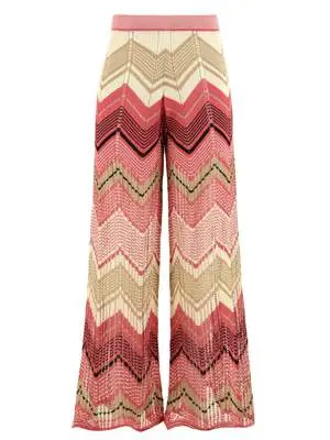AKEP Striped Knit Palazzo Pants
