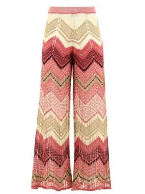 AKEP Striped Knit Palazzo Pants