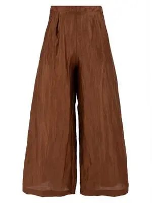 AKEP Wide Leg Trousers - Brown