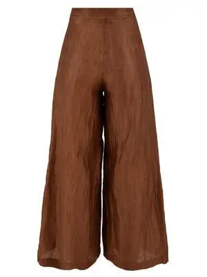 AKEP Wide Leg Trousers - Brown