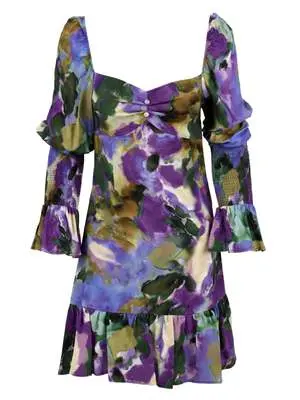 MAR DE MARGARITAS Floral Print Dress - Purple