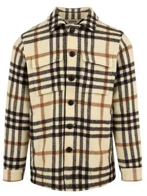 Aspesi Plaid Buttoned Coat