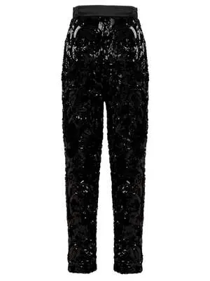 GAELLE Sequin Embellished Trousers