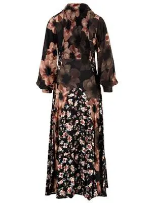 MAR DE MARGARITAS Printed Dress - Black