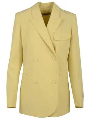 HINNOMINATE Tailored Double-breasted Blazer - Yellow