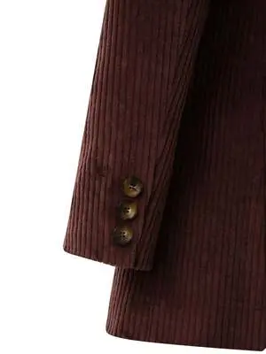 SOLOTRE Double-breasted Corduroy Blazer