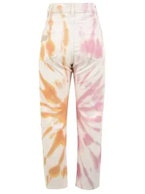 Beatrice B Tie & Dye Straight Leg Jeans