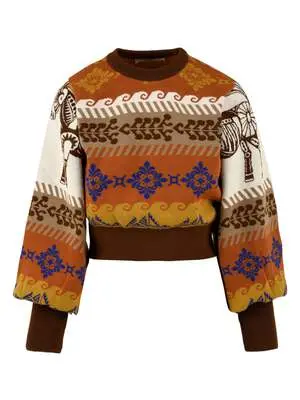 AKEP Printed Pullover Sweater