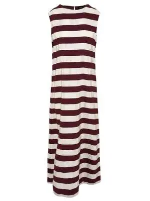 Aspesi Striped Dresses - 20011 Beige/bordo''