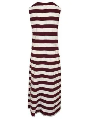 Aspesi Striped Dresses - 20011 Beige/bordo''