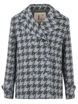 L' AUTRE CHOSE Houndstooth Double Breasted Jacket