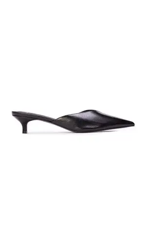 BLACK SUEDE STUDIO Sofia Leather Mules - Black