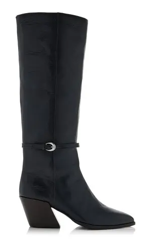 Staud Austen Leather Knee Boots - Black