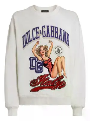 Dolce & Gabbana Cotton Graphic-print Sweatshirt - White