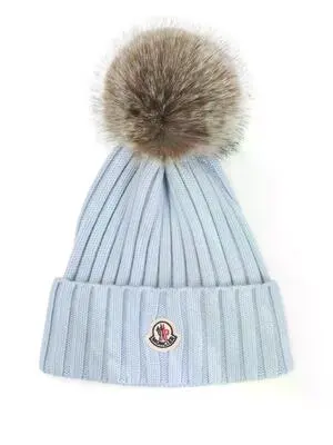 Moncler Ribbed-knit Beanie With Pom-pom