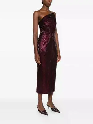 Roland Mouret Sequin One-shoulder Midi Dress