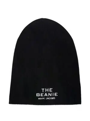 Marc Jacobs Embroidered-logo Beanie - Black