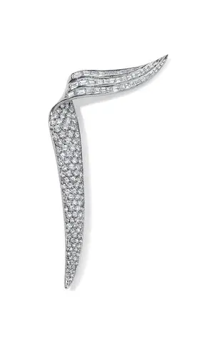 MINDI MOND NEW YORK Platinum And Diamond Wing Brooch