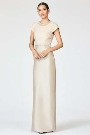 Sachin & Babi Cap Sleeves Evening Dresses