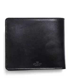 SWAINE Leather Bifold Wallet Black