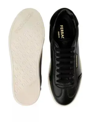 FERRAGAMO Low-top Leather Sneakers - Black