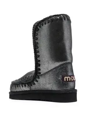 Mou Metallic Whipstitch Trim Boots