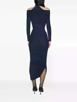 MUGLER Draped Midi Dress