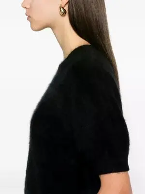 LISA YANG Juniper Knitted Top - Black