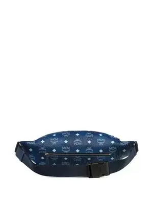 Mcm Fursten Monogram Belt Bag - Blue